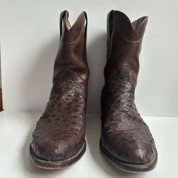 Tecovas | Shoes | Tecovas Duke Mens Ostrich Roper Boots In Mens Size 2d ...